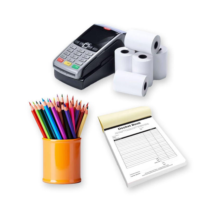 Register rolls, Docket books and Stationery – Packaging On Wheels