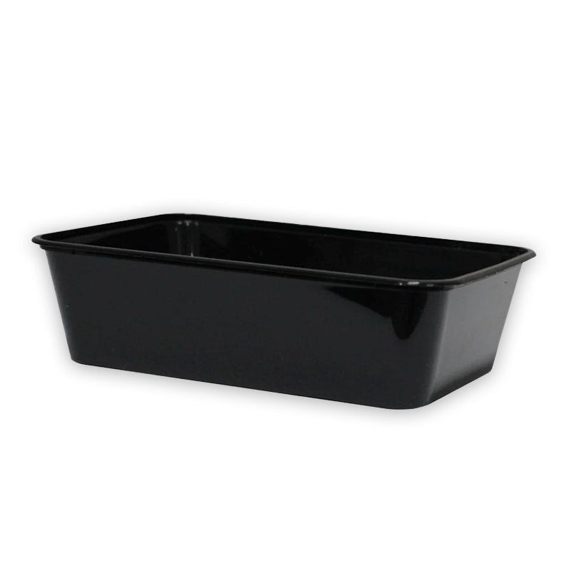 650ml Black Rectangular Container- 500 PCS – Packaging On Wheels