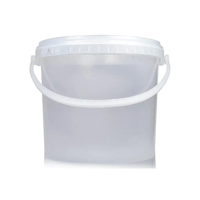 5L CLEAR BUCKET WITH HANDLE & LID – Packaging On Wheels